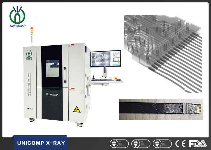 5μm Microfocus X-ray with FPD 55° tilting view to inspect PCBA BGA QFN ...